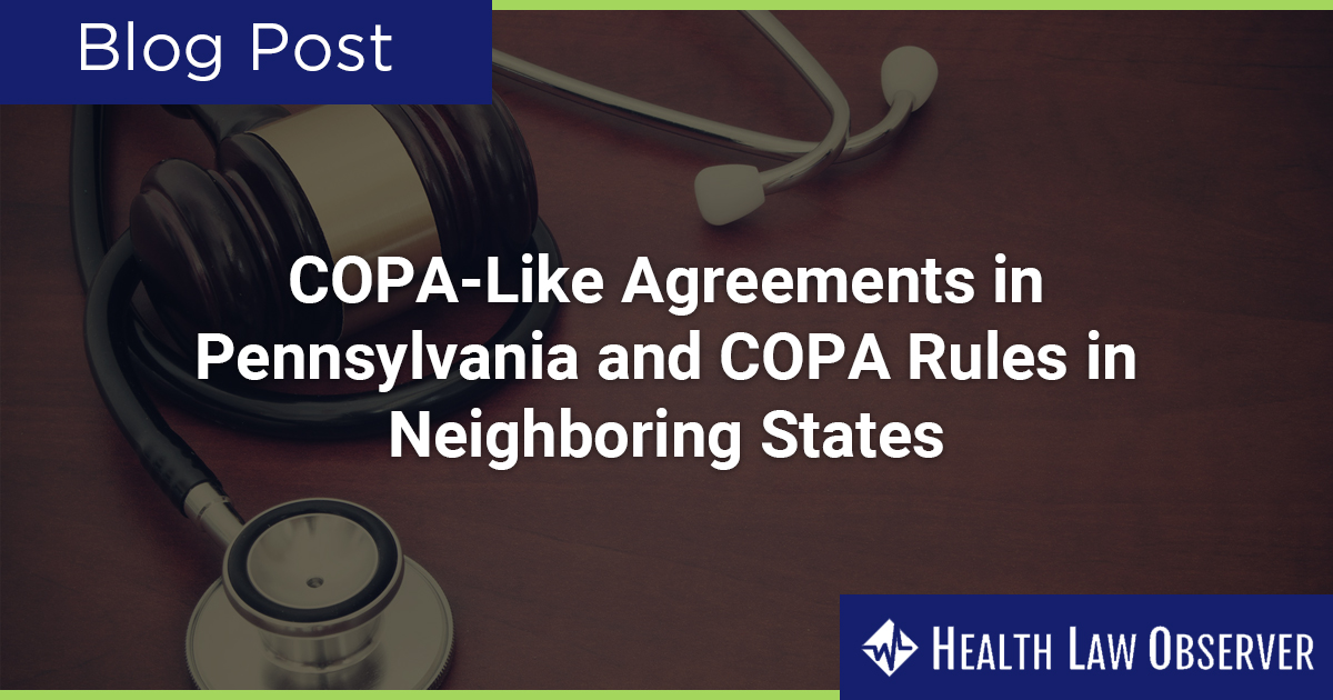 COPA-Like Agreements in Pennsylvania and COPA Rules in Neighboring ...