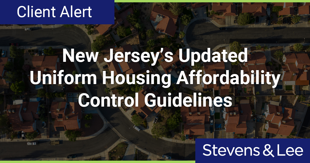 New Jersey’s Updated Uniform Housing Affordability Control Guidelines ...
