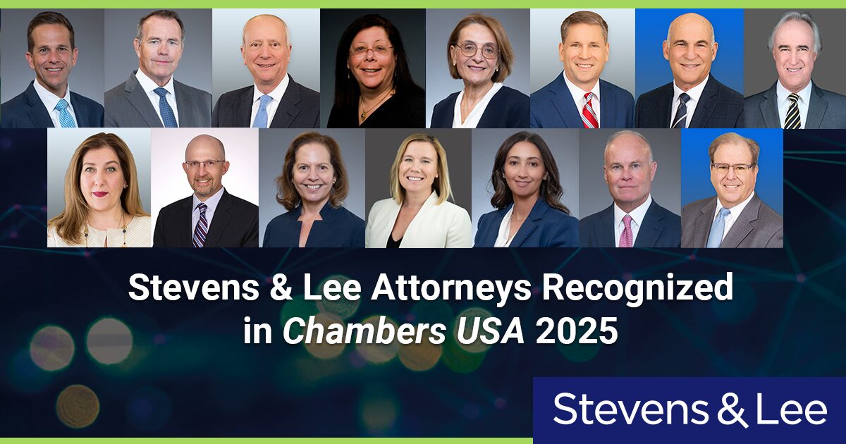 Stevens & Lee Attorneys Recognized in Chambers USA 2025 - Stevens & Lee