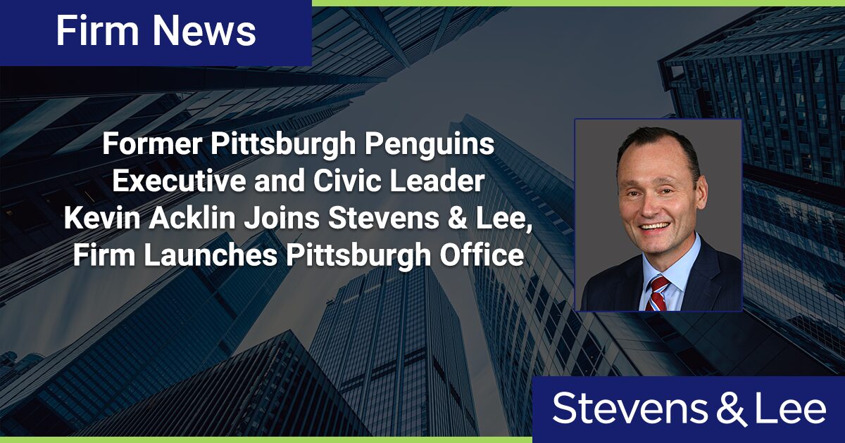 Former Pittsburgh Penguins Executive and Civic Leader Kevin Acklin ...